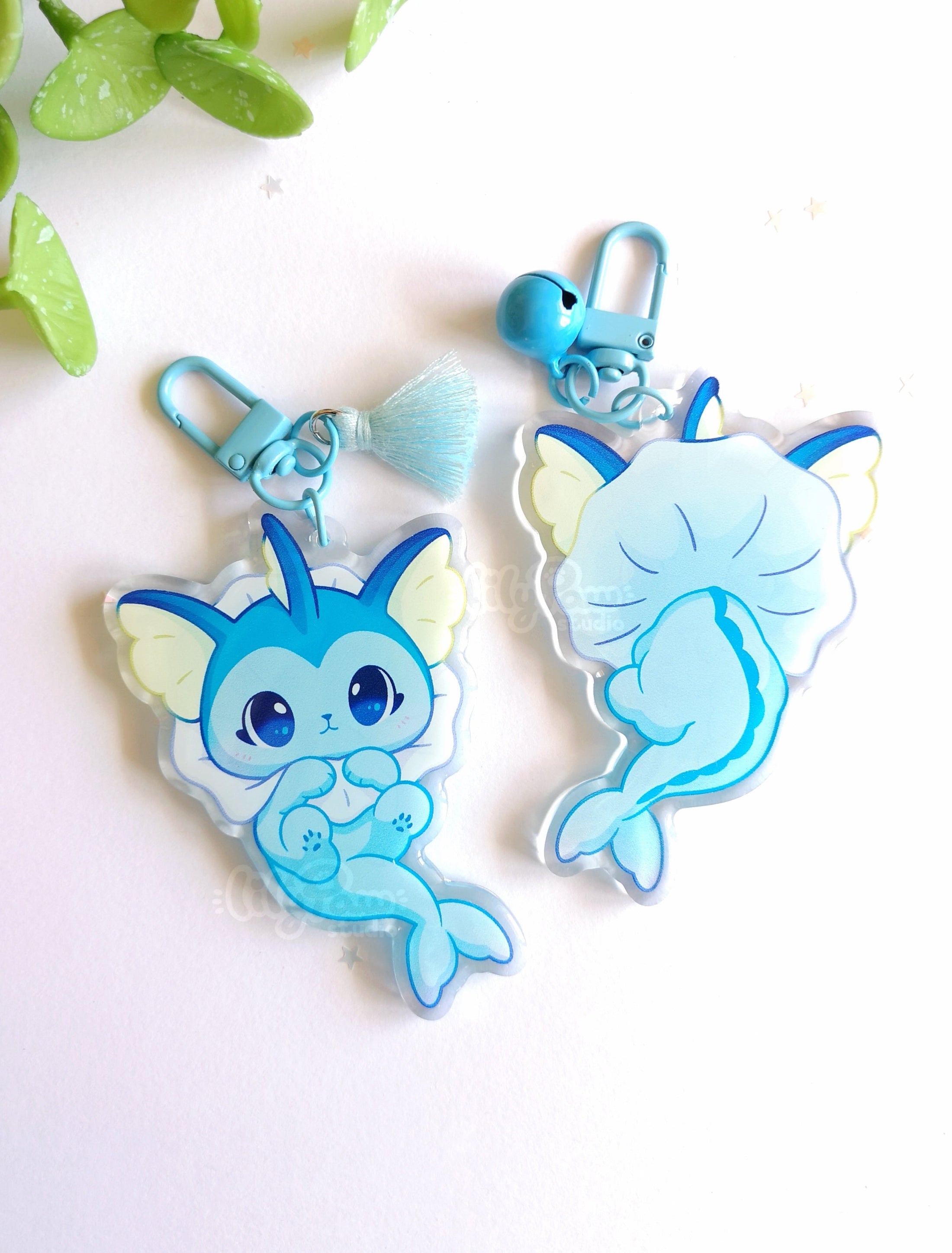 Eeveelution Acrylic Charm - Water – lilypawstudio